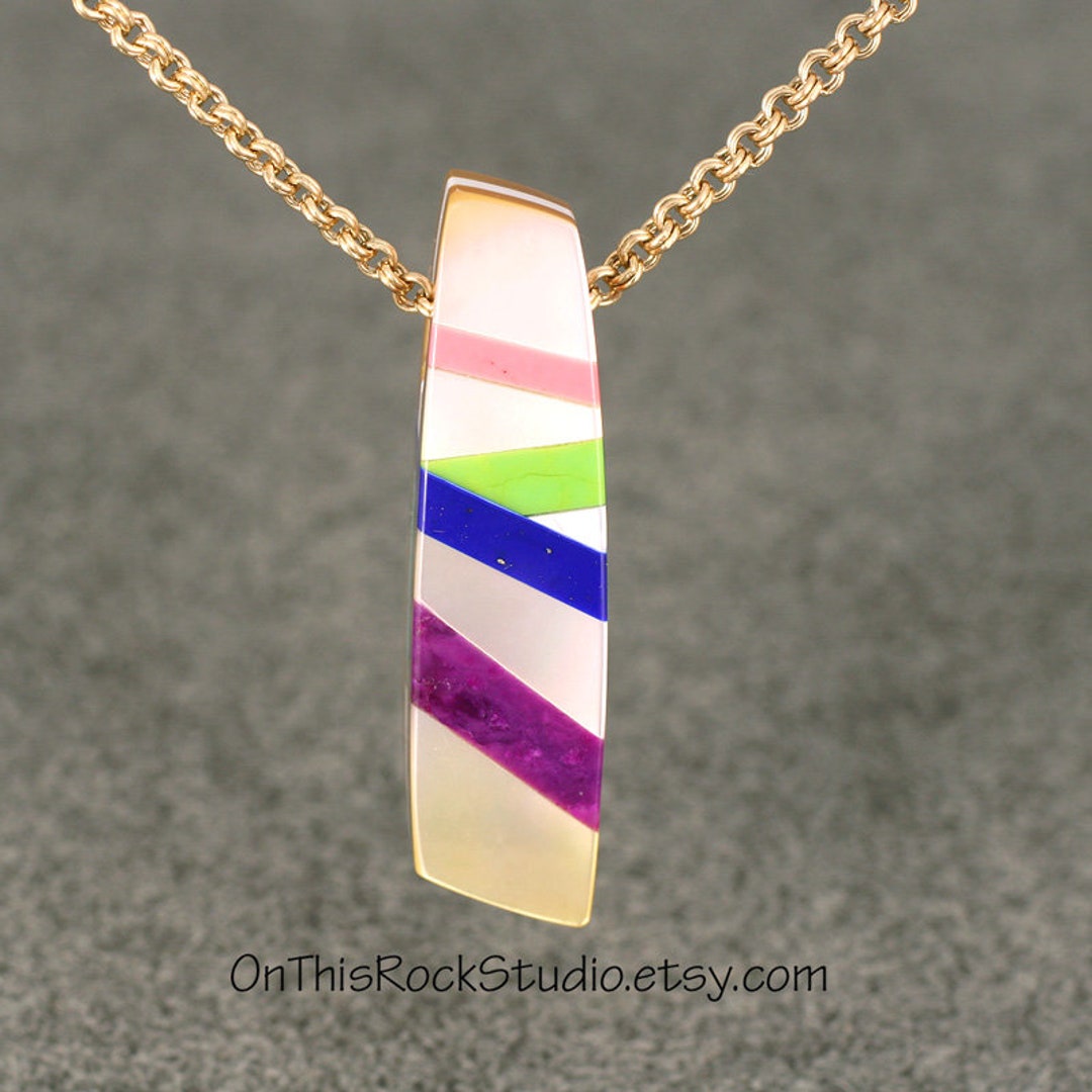 Mother of Pearl, Multi Stone Parti Inlay, Rock Intarsia, Lapidary ...