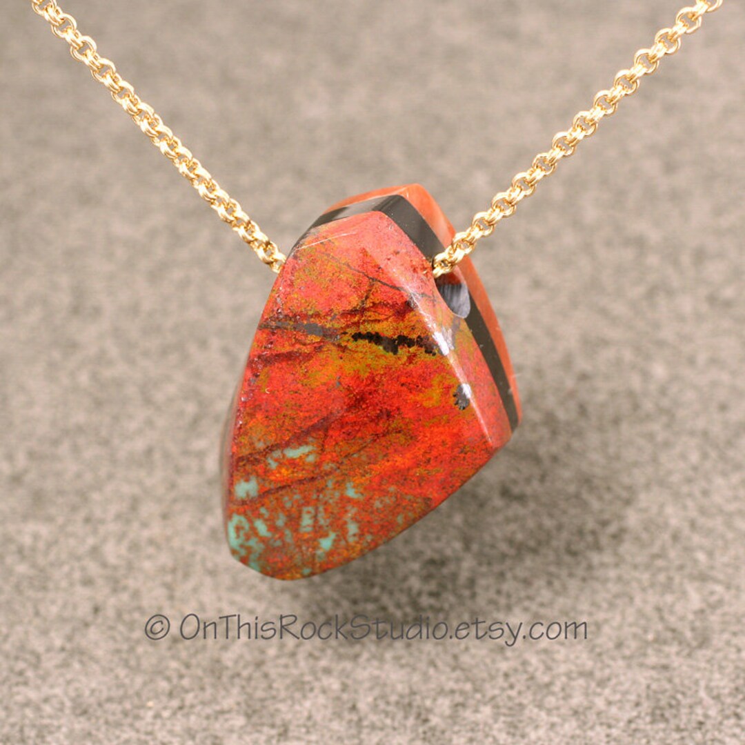 Sonora Sunrise, Petrified Wood, Rock Intarsia, Lapidary Jewelry ...