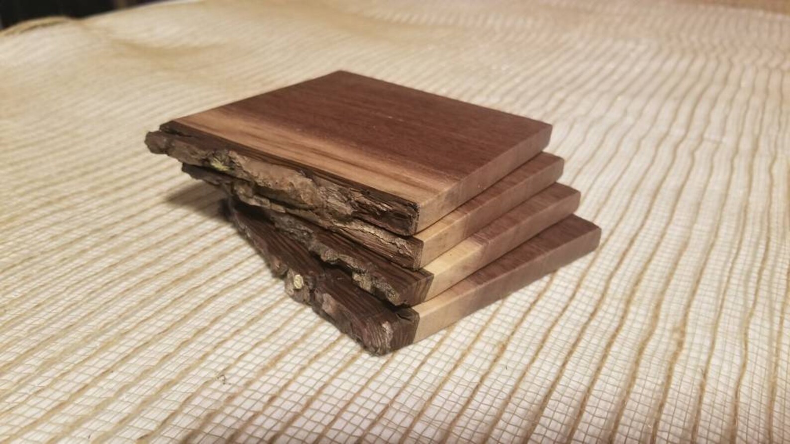 Live edge walnut coasters | Etsy
