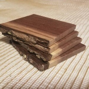 Live edge walnut coasters | Etsy