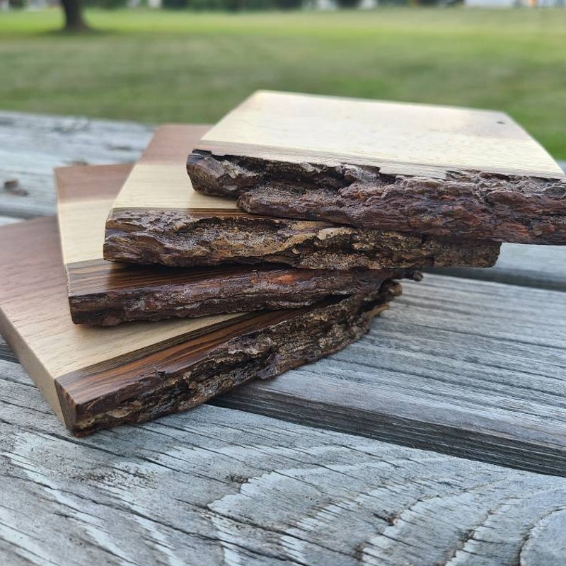 Rustic Live Edge Coasters - Etsy