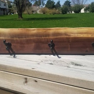 Live Edge Walnut Coat Rack Towel Rack - Etsy