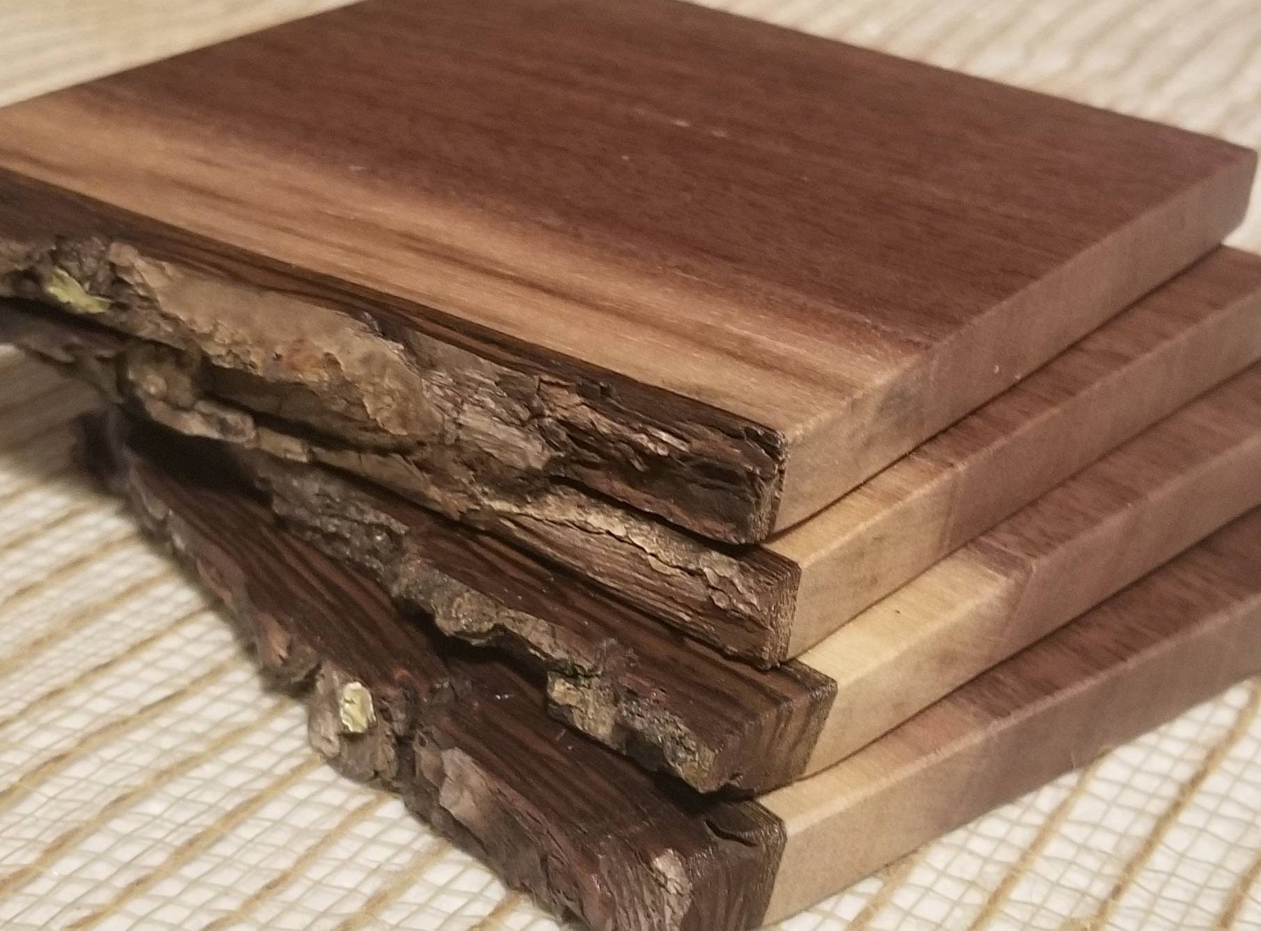 Live edge walnut coasters | Etsy
