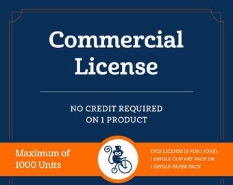 Commercial Licence No Credit Commercial License Clipart - Etsy