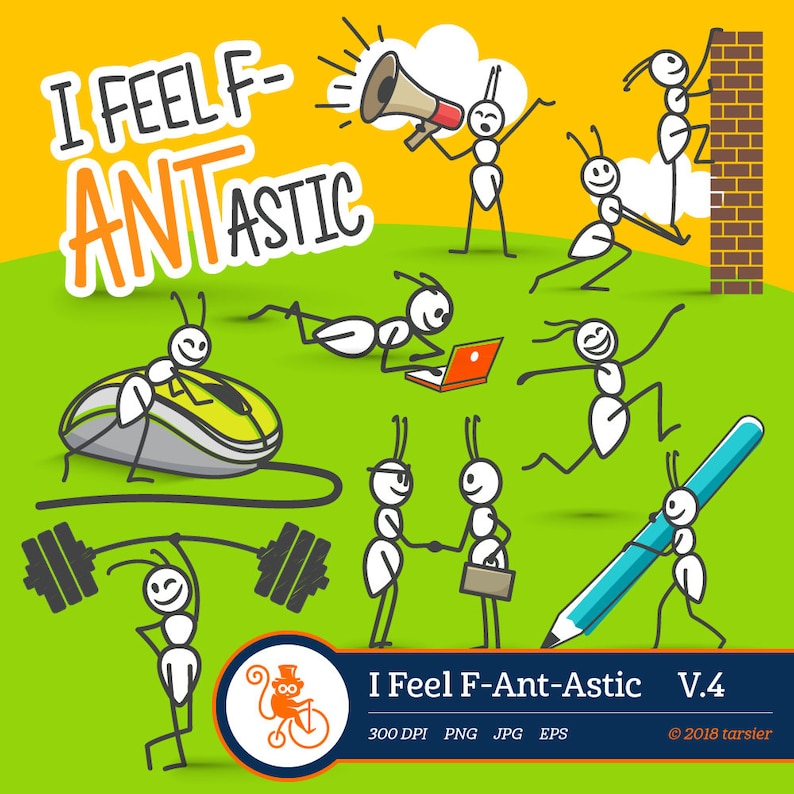 I Feel F-ant-astic Clipart, Ant Clipart, Play Time Clipart, Fantastic ...