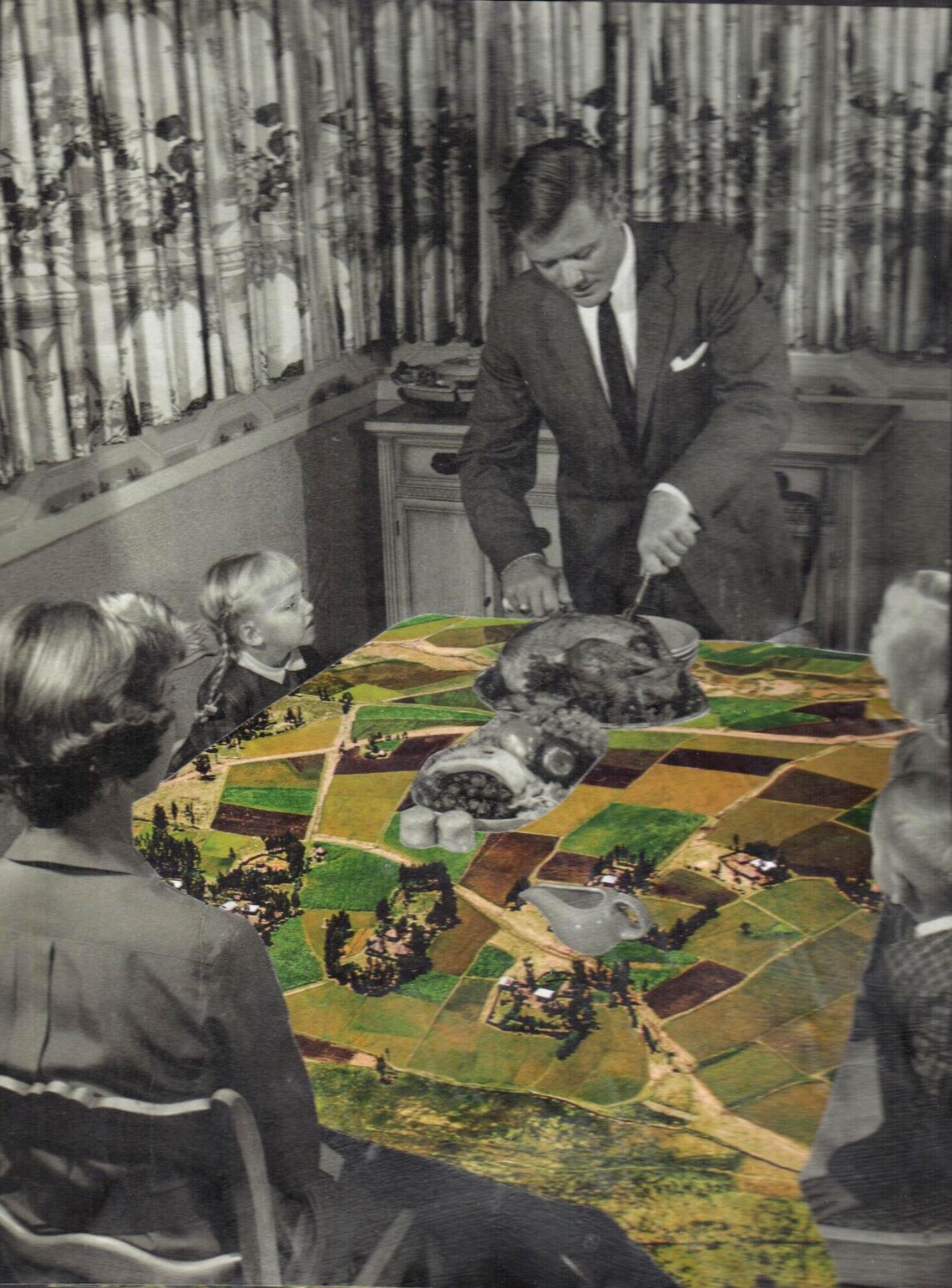 Farm to Table Original Surrealist Paper Collage 8x10 Matted - Etsy