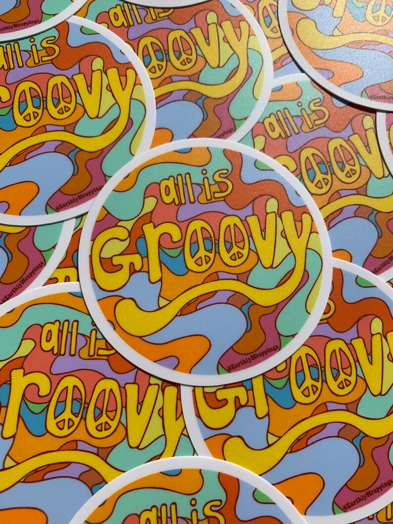 All is Groovy 3 inch Sticker | Etsy
