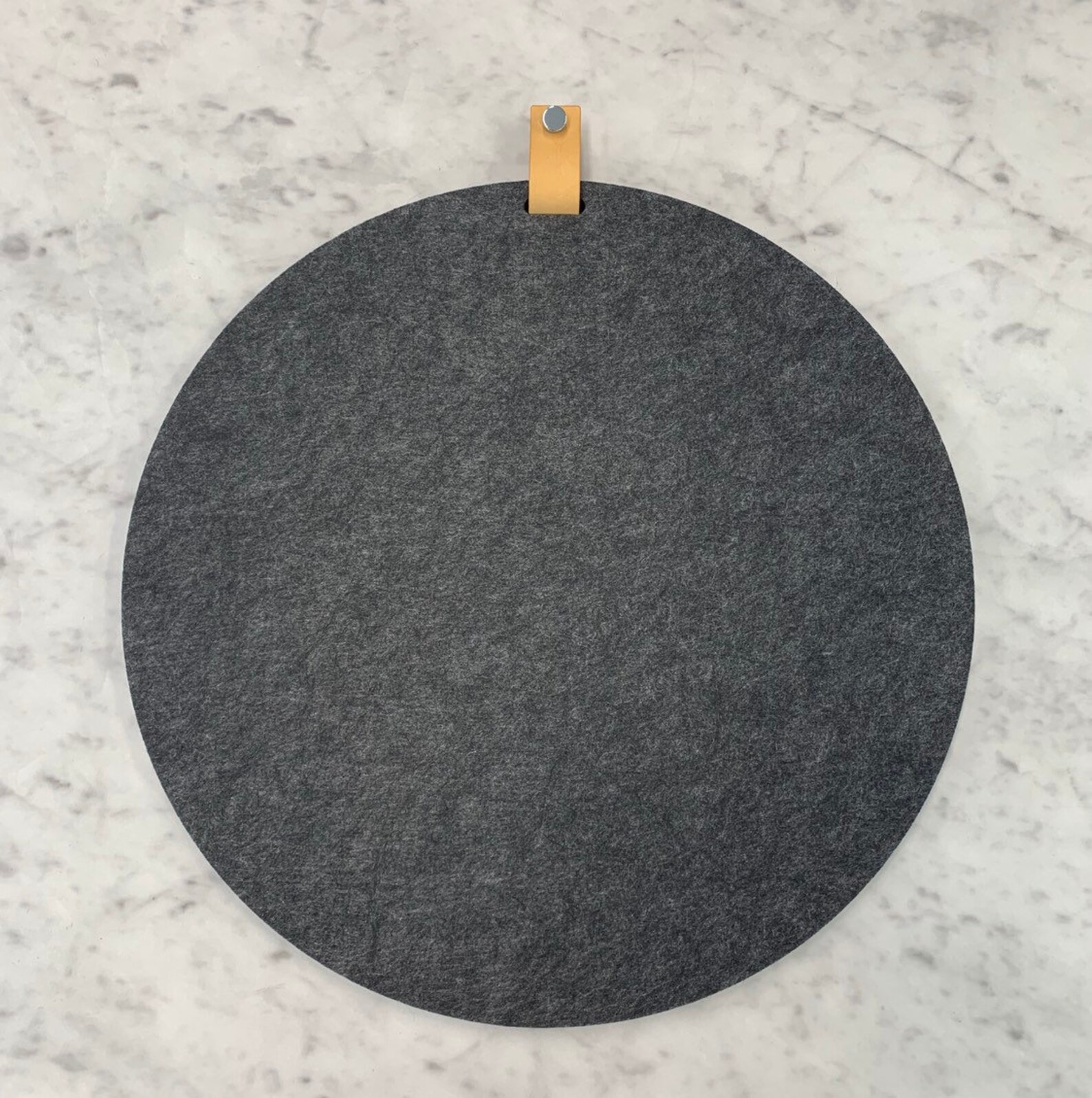Circle Felt Pinboard With Natural Leather Hanger Ash Grey S M L - Etsy ...