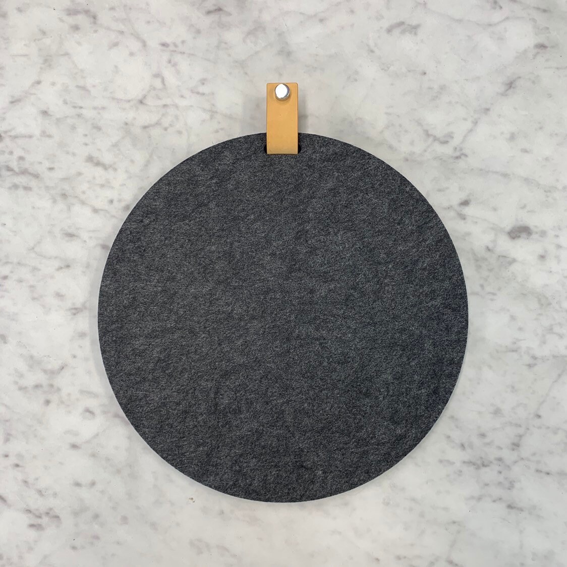 Circle Felt Pinboard With Natural Leather Hanger Ash Grey S M L - Etsy