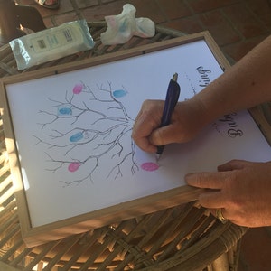 Baby Shower Gender Reveal Guessing Game Tree Artwork DIY Print at Home ...