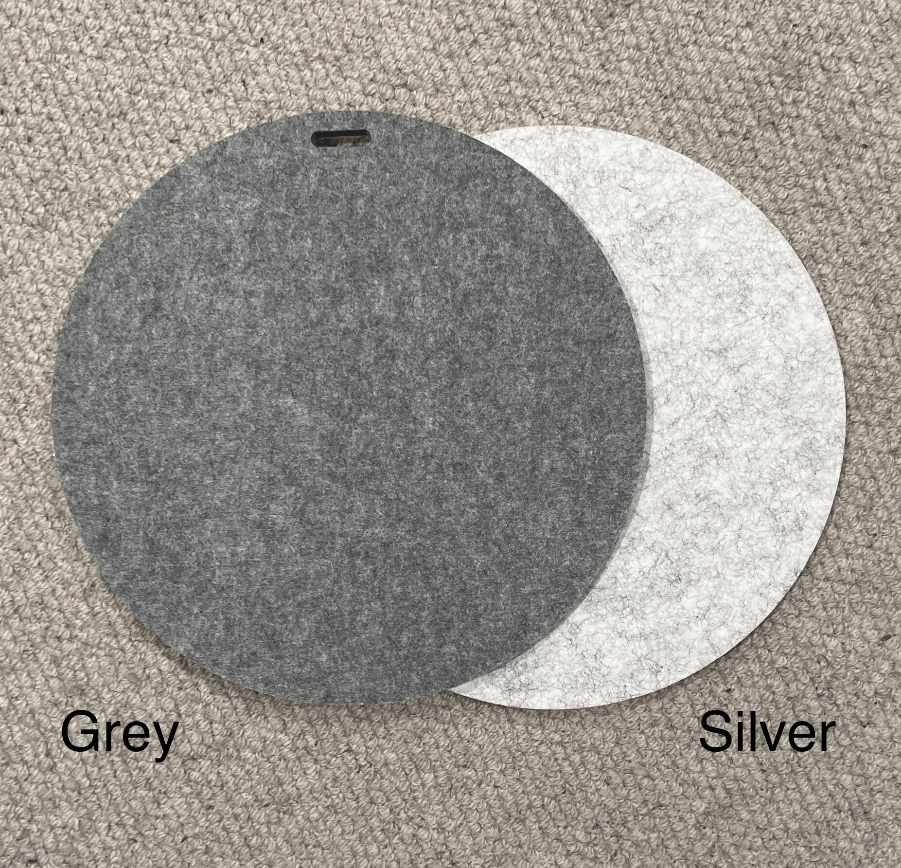 Circle Felt Pinboard With Natural Leather Hanger Ash Grey S M - Etsy ...