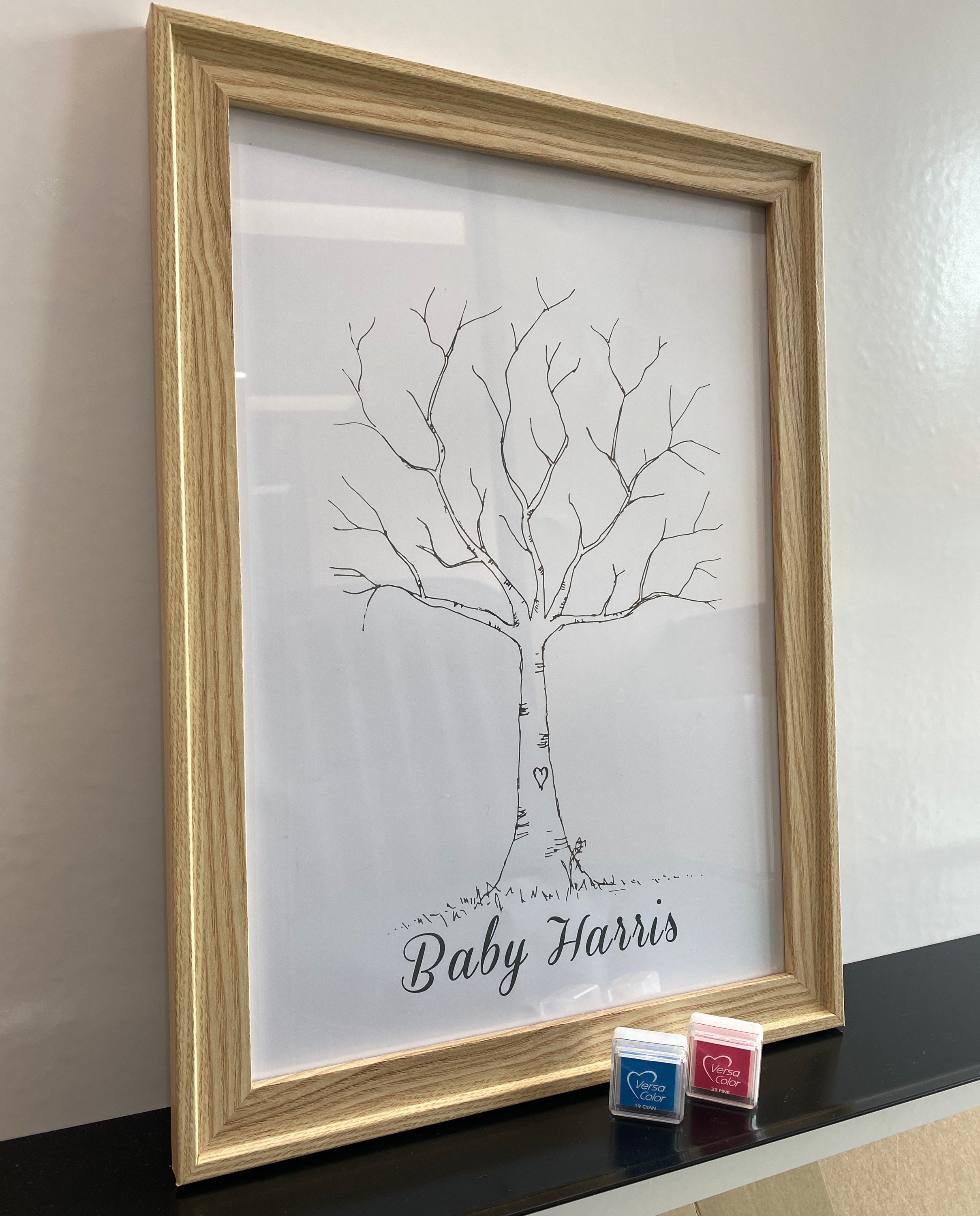 Baby Shower Gender Reveal Guessing Game Tree Artwork DIY Print - Etsy
