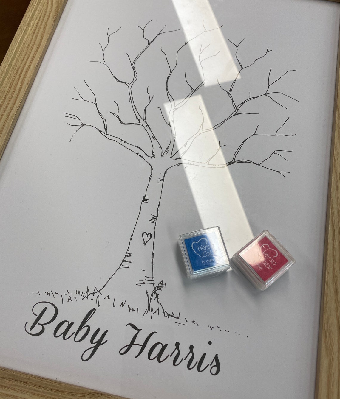 Baby Shower Gender Reveal Guessing Game Tree Artwork DIY Print | Etsy