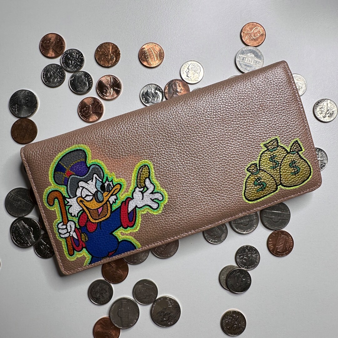 Scrooge Mcduck Custom Leather Wallet - Etsy