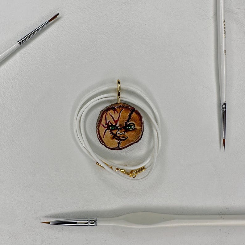 Child's Play Chucky Wooden Slice Pendant - Etsy