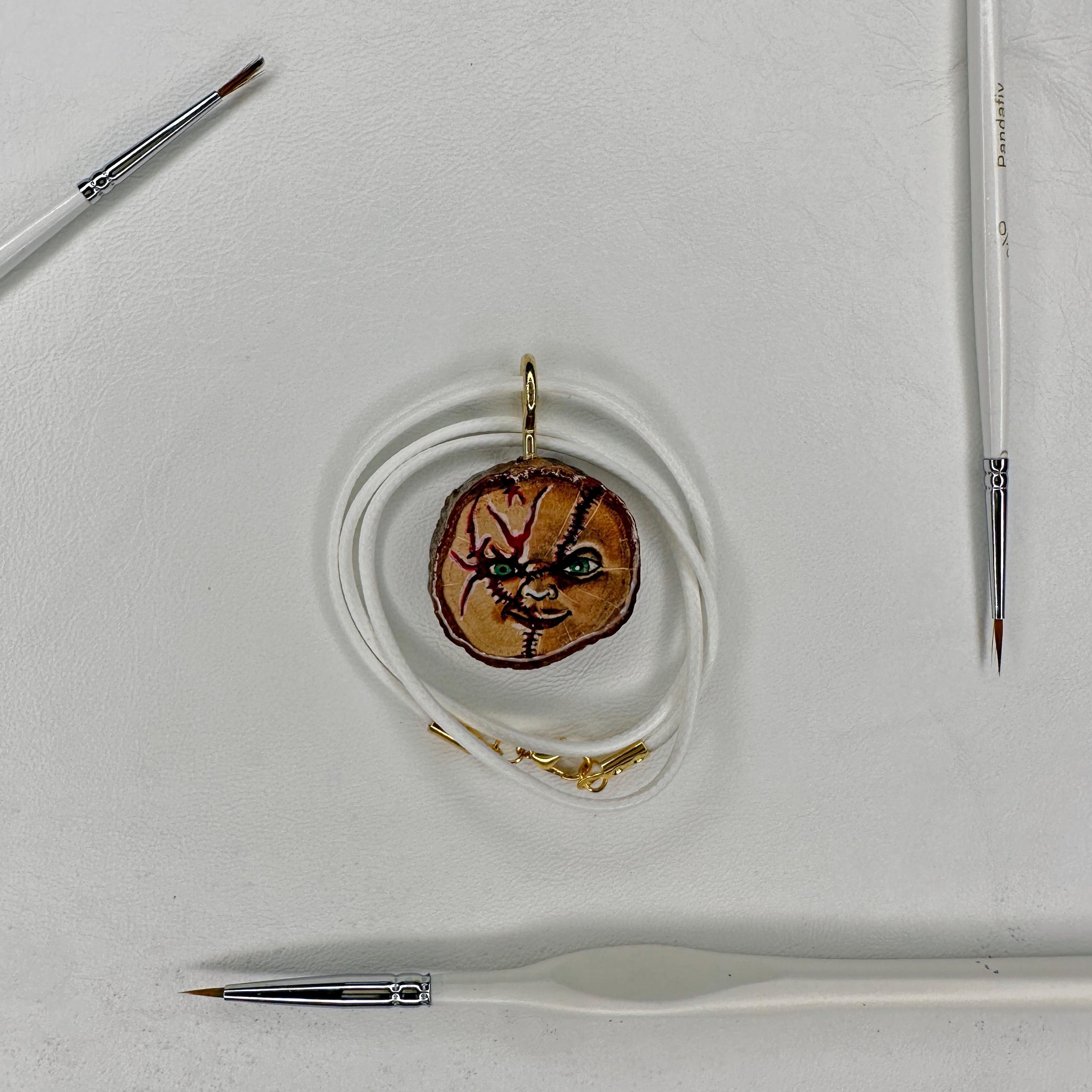 Child's Play Chucky Wooden Slice Pendant - Etsy