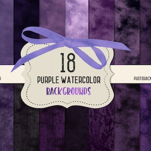 Purple Watercolor Digital Paper- Purple Watercolor Textures Watercolor ...