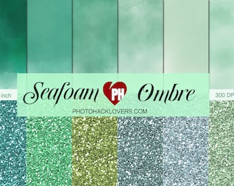 Watercolor Ombre Digital Paper. Handpainted Blue, Lavender Watercolor ...