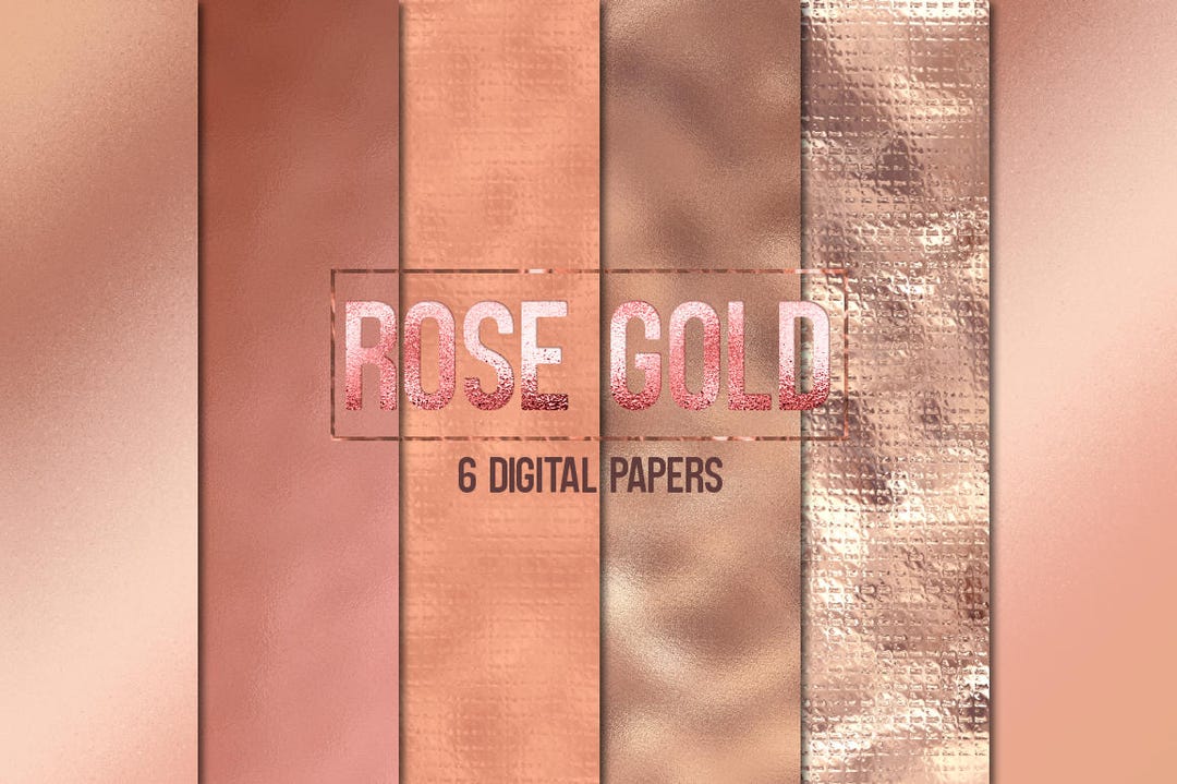 ROSE GOLD, Digital Paper, Foils, Rose, Gold Digital Papers, Rose Gold ...