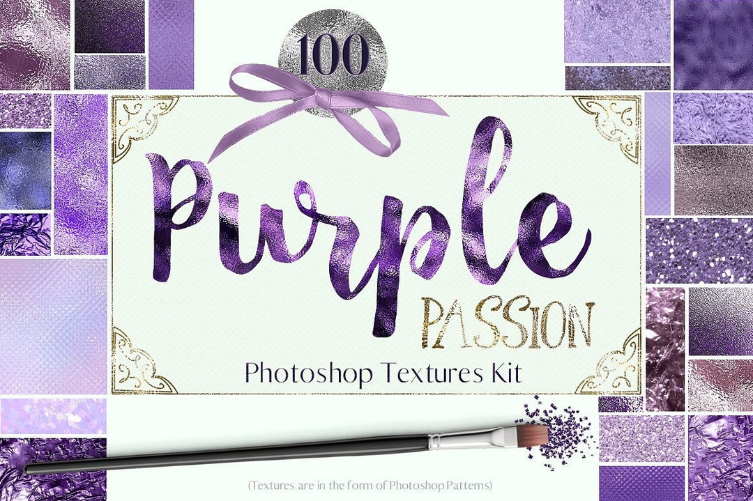 PURPLE Digital Paper, DIGITAL DOWNLOAD, Printable, Purple Foil, Purple ...