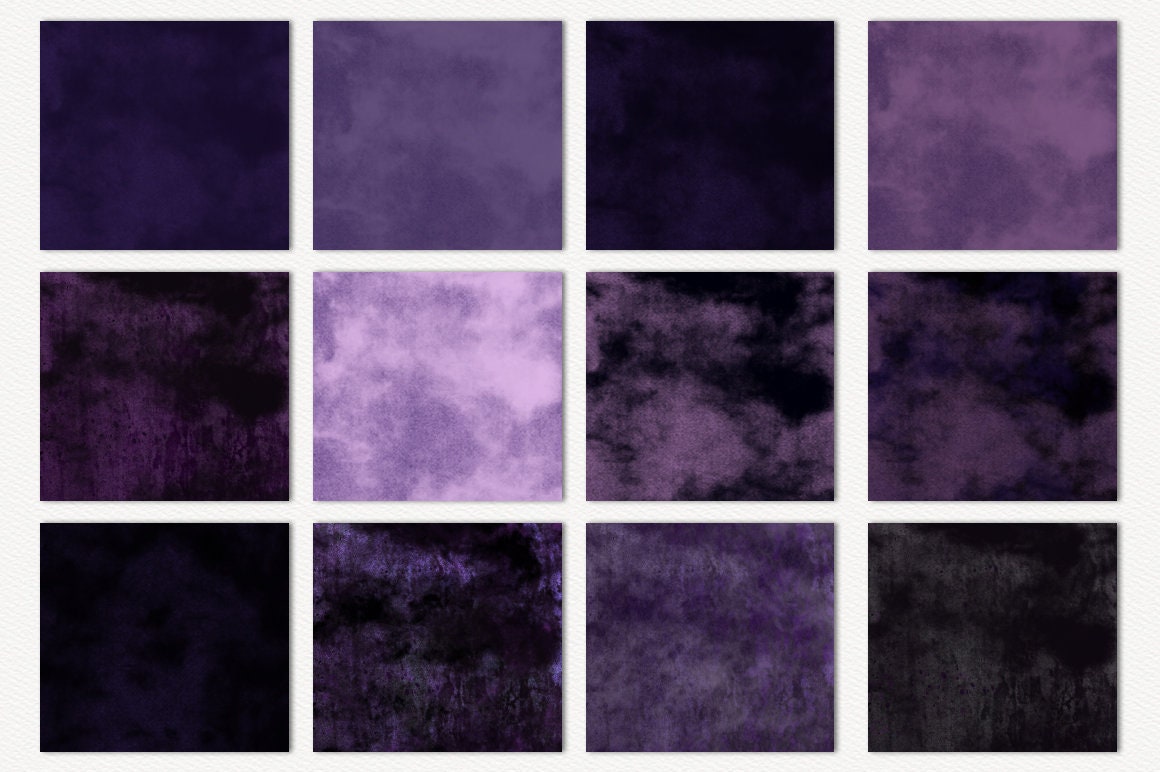 Purple Watercolor Digital Paper- Purple Watercolor Textures Watercolor ...