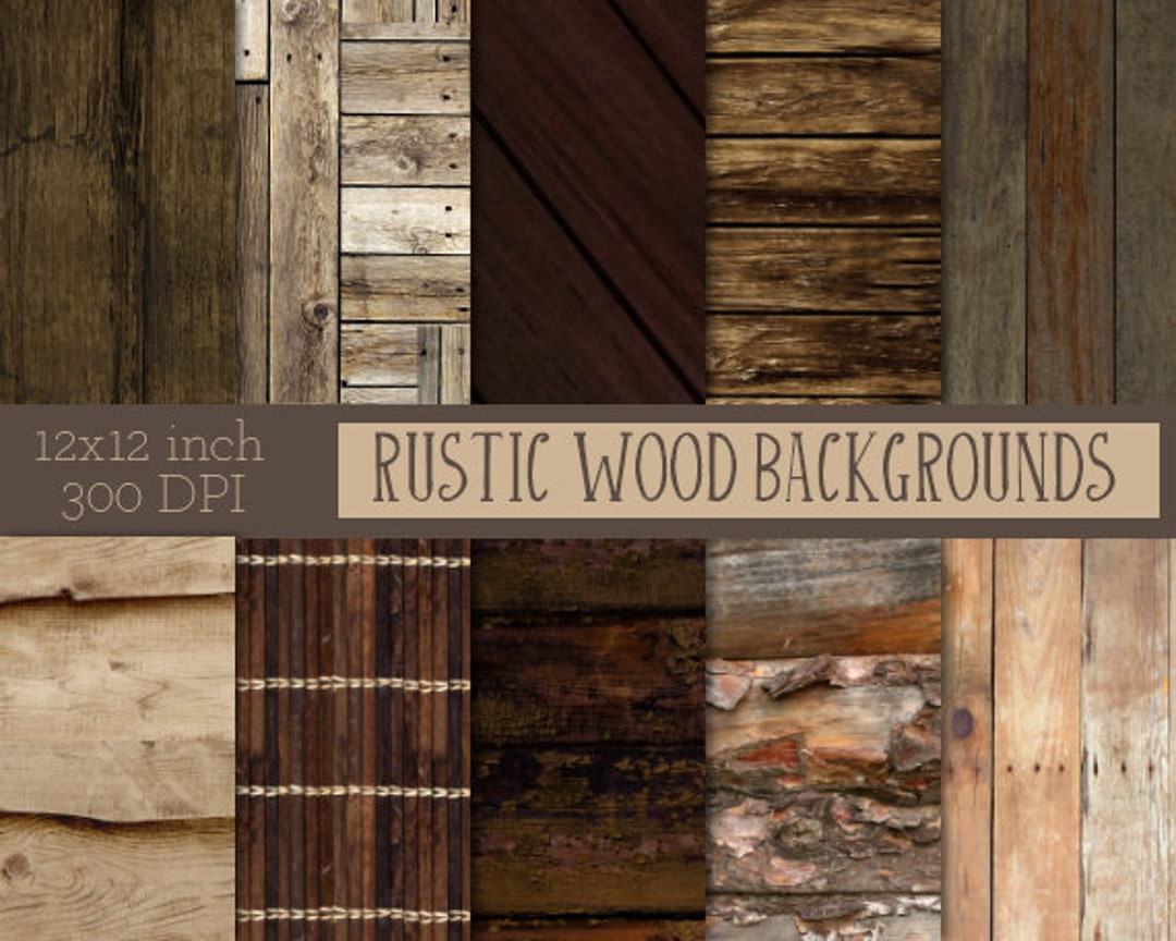 Rustic Wood "wood DIGITAL Paper" Wood Background, Wood Texture, Rustic ...
