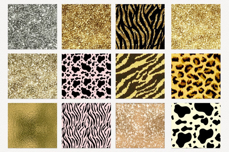 ANIMAL PRINT boujee Leopard Digital Paper 20 | Etsy
