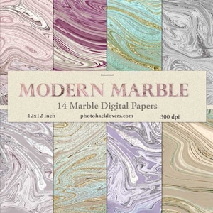 Gold & Marble Digital Paper, Gold Foil | Glitters | Luxury Marble ...