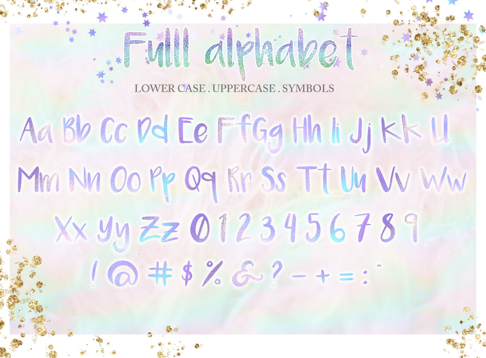 Holographic Digital Alphabet Clipart Rainbow Alphabet Clip | Etsy