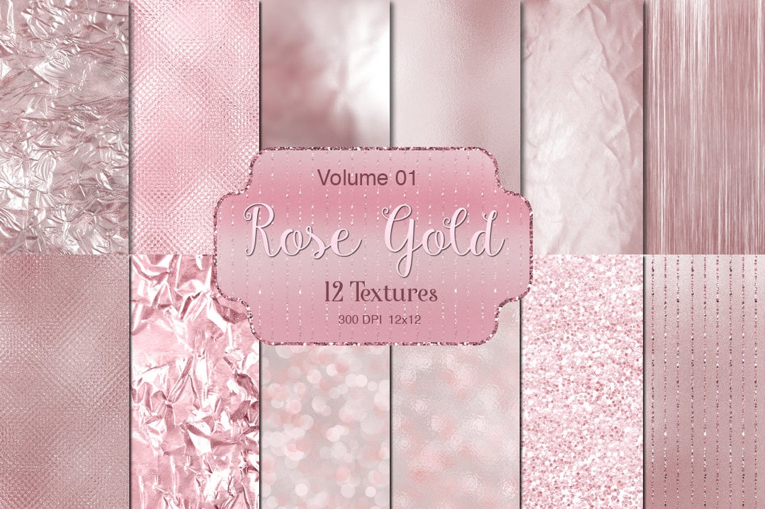 Rose Gold Digital Papers, Rose Gold Digital Paper, Luxury Textures ...