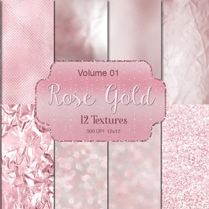 Rose Gold Digital Papers, Rose Gold Digital Paper, Luxury Textures ...