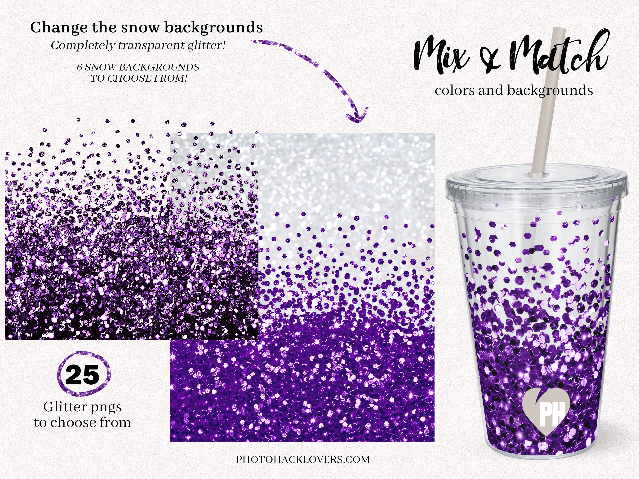 60 Purple Glitter Overlays-purple Glitter Tumbler Wrap - Etsy