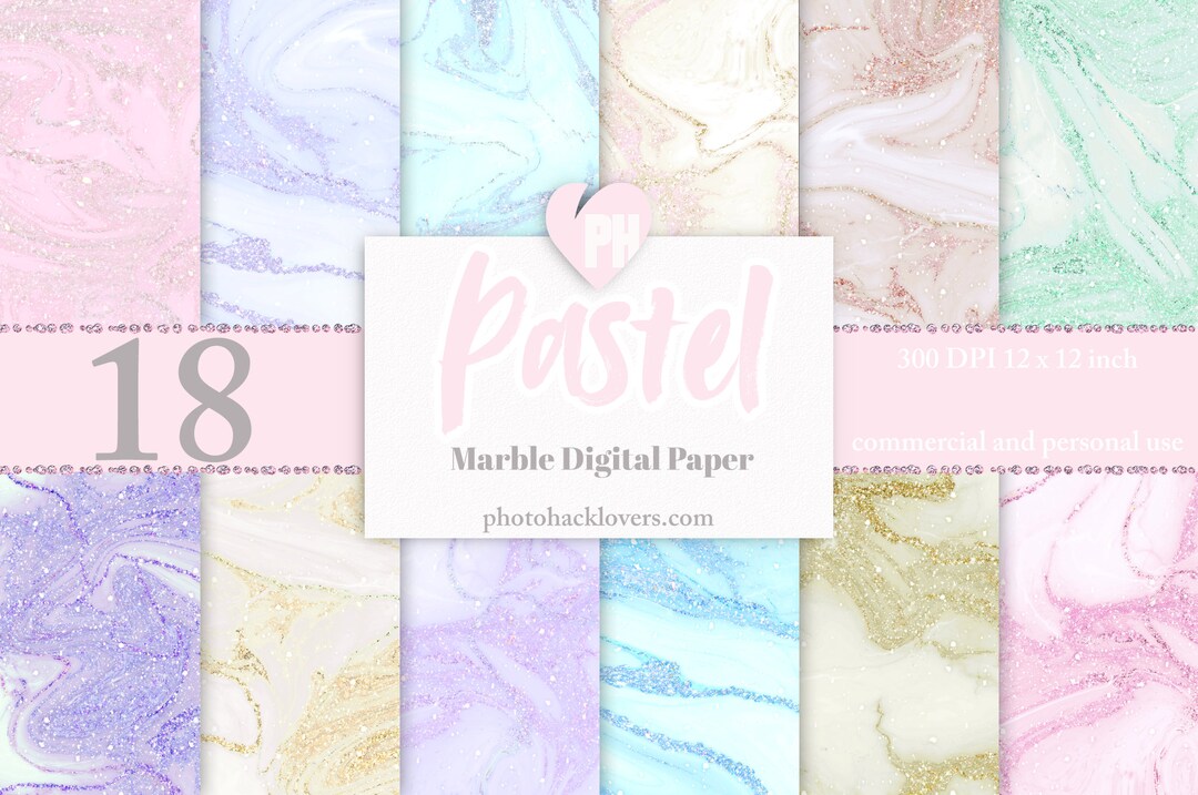 Pastel Marble Textures-marble Gold Paper-digital Paper-marble Paper ...