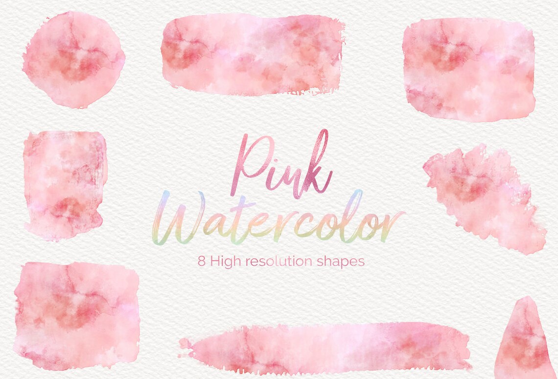 ROSE GOLD Watercolor Watercolor Clipart DIY Logo Blush | Etsy