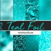 Teal DIGITAL PAPER Blue Green Digital Paper Pack-turquoise Glitter ...