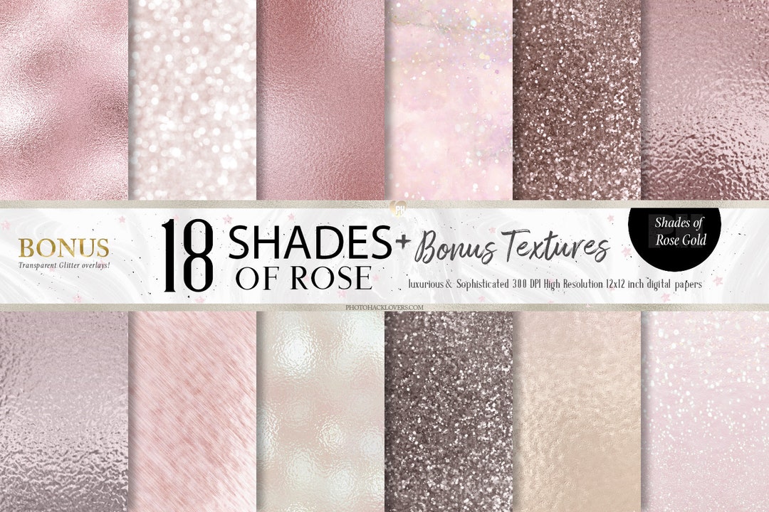 Rose Gold Digital Paper - Pink Blush Glitter Digital Papers - Abstract ...