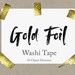 Brush Stroke Clipart gold Washi Tape Clip Art Gold Foil - Etsy