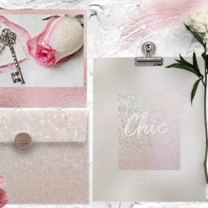 Rose Gold Digital Paper - Pink Blush Glitter Digital Papers - Abstract ...