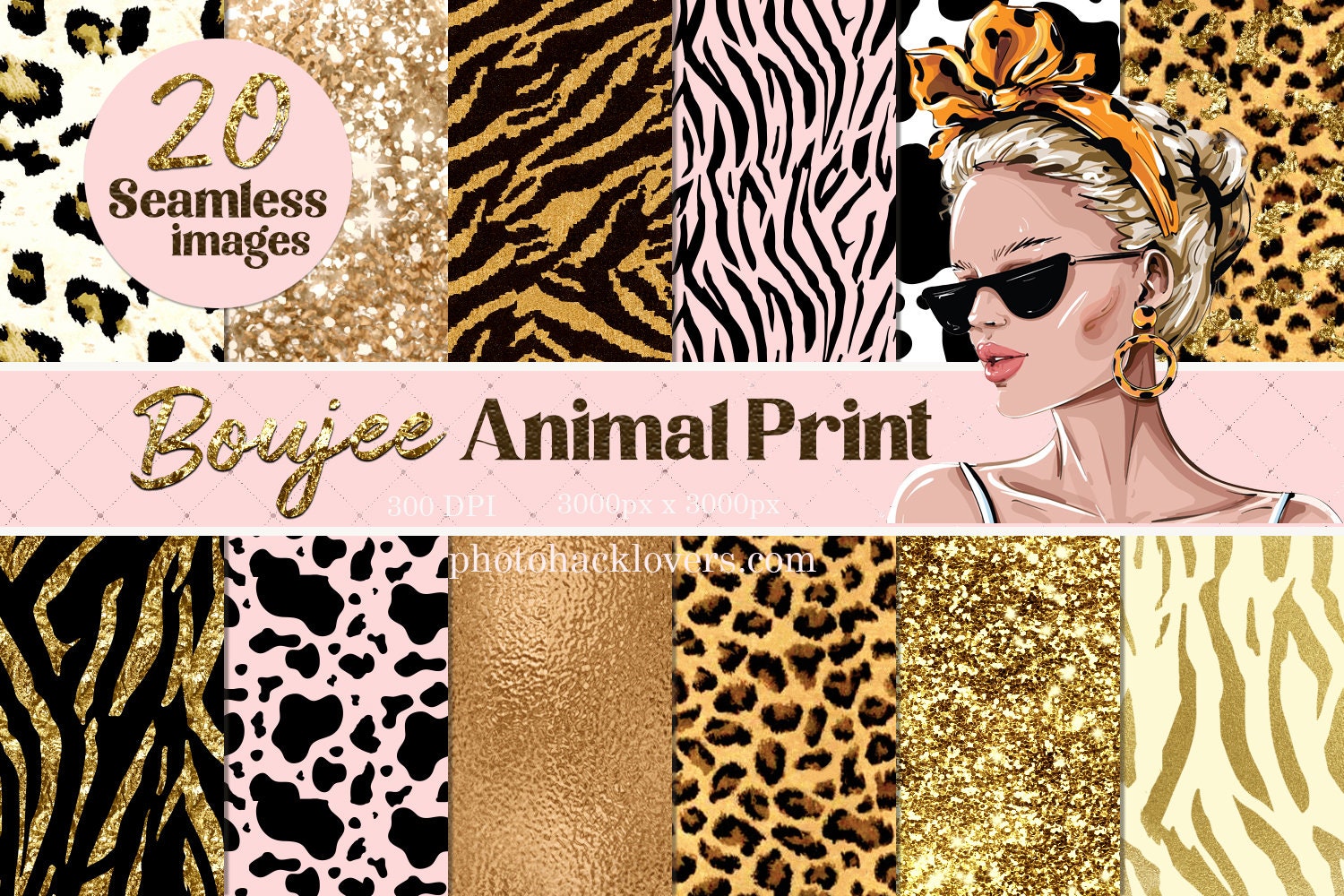 ANIMAL PRINT boujee Leopard Digital Paper 20 | Etsy