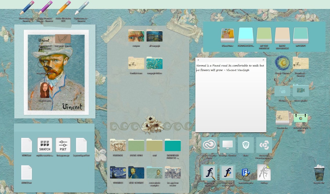 25 Van Gogh Desktop Folder Icons for Mac or PC IOS APP Icons | Etsy