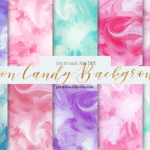 COTTON CANDY, Digital Paper, Candy, Scrapbook Paper, Photoshop Patterns ...