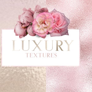 Rose Gold Digital Paper - Pink Blush Glitter Digital Papers - Abstract ...