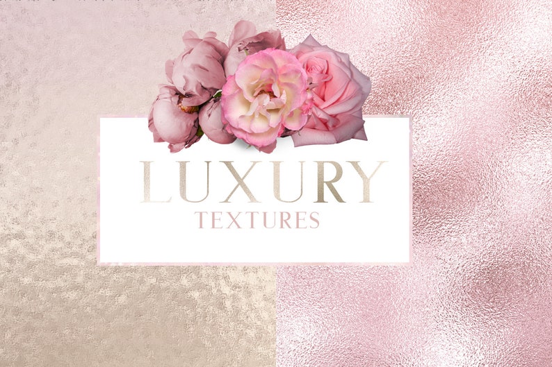 Rose Gold Digital Paper Pink Blush Glitter Digital Papers - Etsy