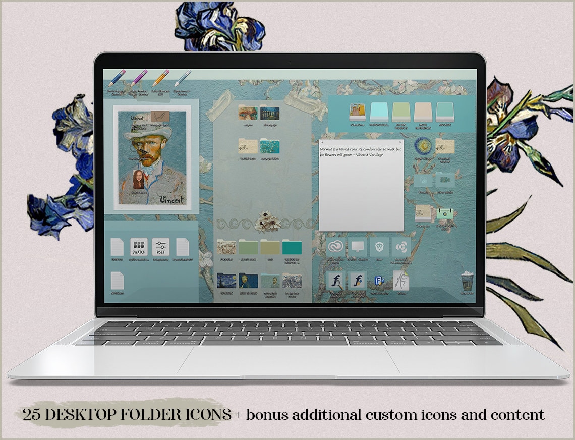 25 Van Gogh Desktop Folder Icons for Mac or PC IOS APP Icons | Etsy