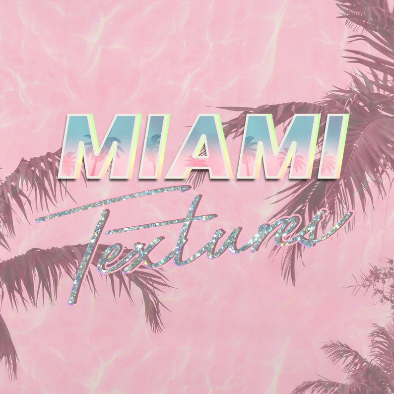 200 Miami Retro Wave Photoshop Styles and Brushes, PSD Instant Download ...