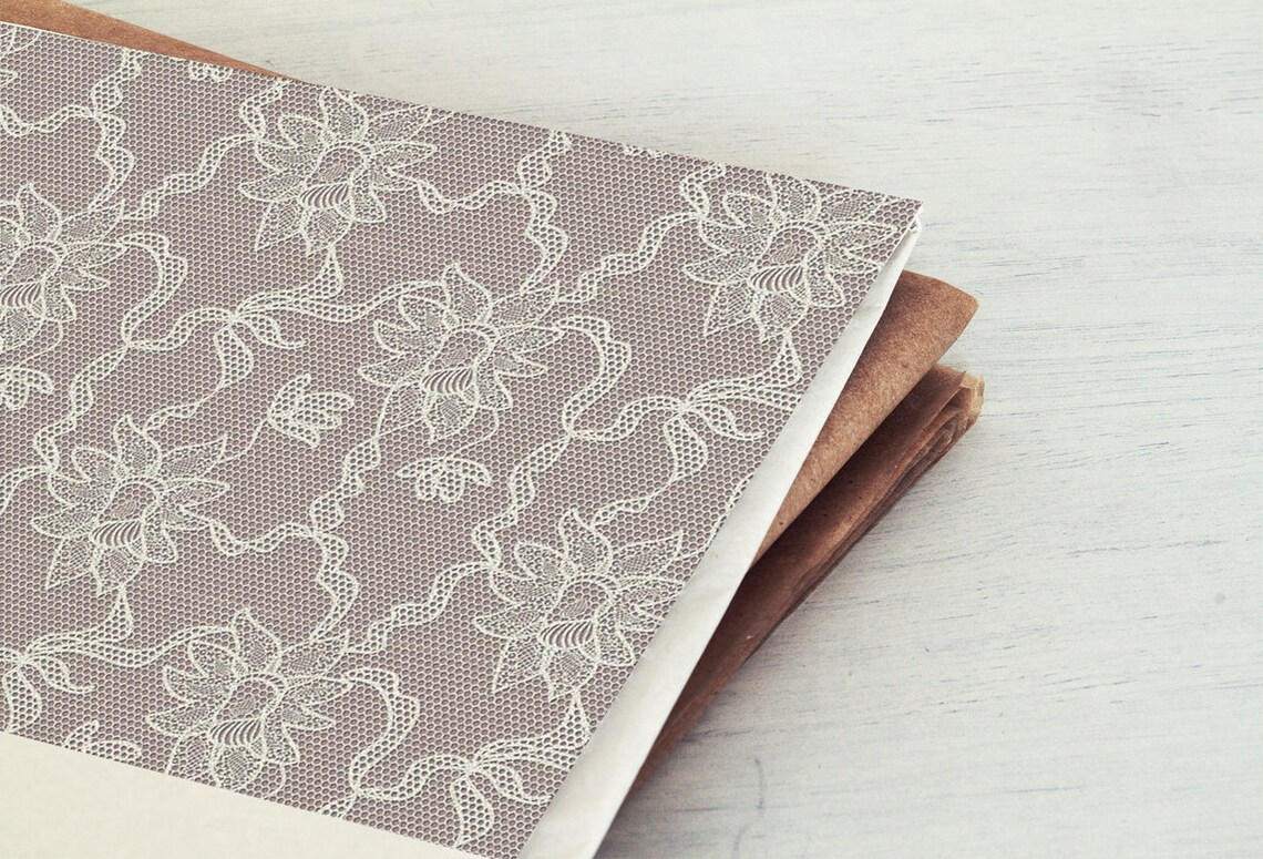 Burlap & Lace Digital Paper Lace Pattern Lace Digital Paper | Etsy
