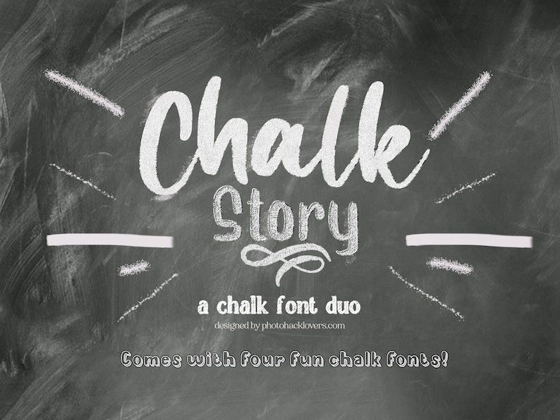 Cheeky Chalk Font Bundle, 12 Handmade Fonts, Commercial Use Instant ...
