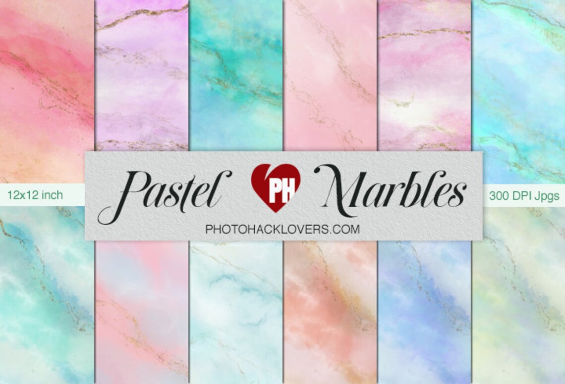 Pastel Marble Digital Paper Marble Wall Paper Marbled | Etsy