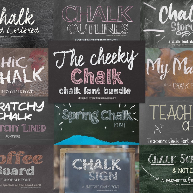 Chalk Font - Etsy