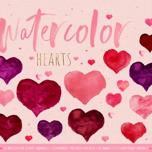 VALENTINE GRAPHICS Bundle- Heart PHOTOSHOP Brushes, Heart Patterns ...
